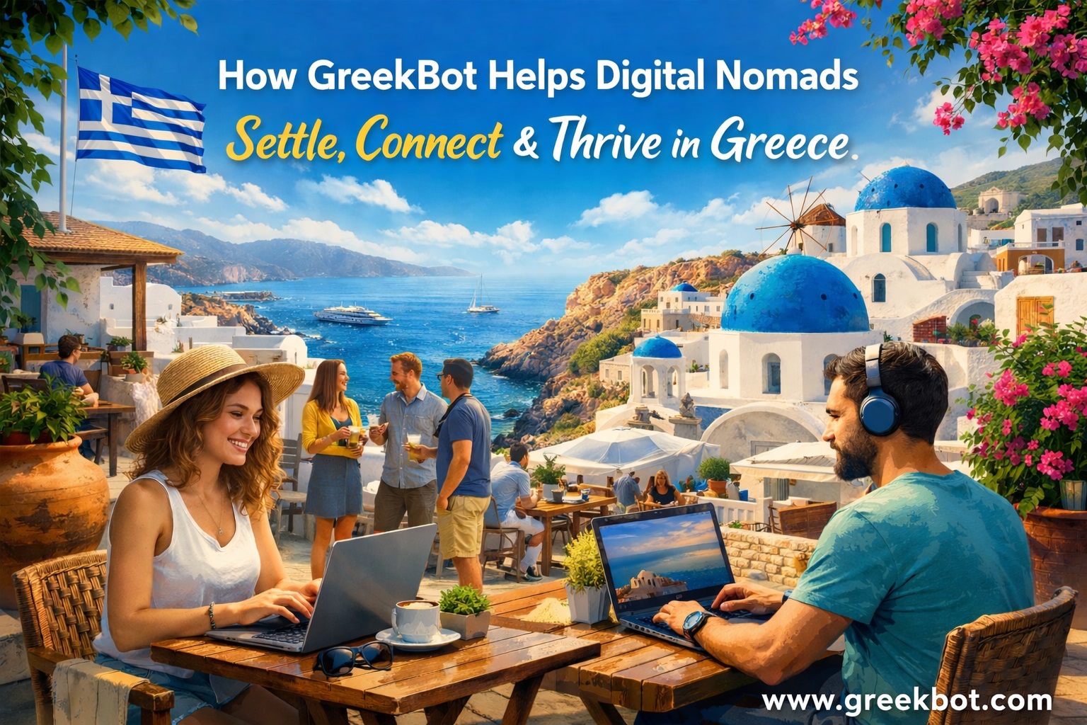How GreekBot Helps Digital Nomads Settle, Connect, and Thrive in Greece